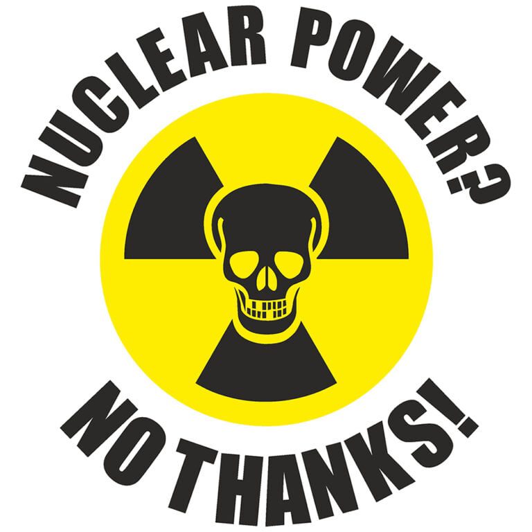 Nuclear Power No Thanks Sticker Dubberware Stickers T-shirts Club Branding