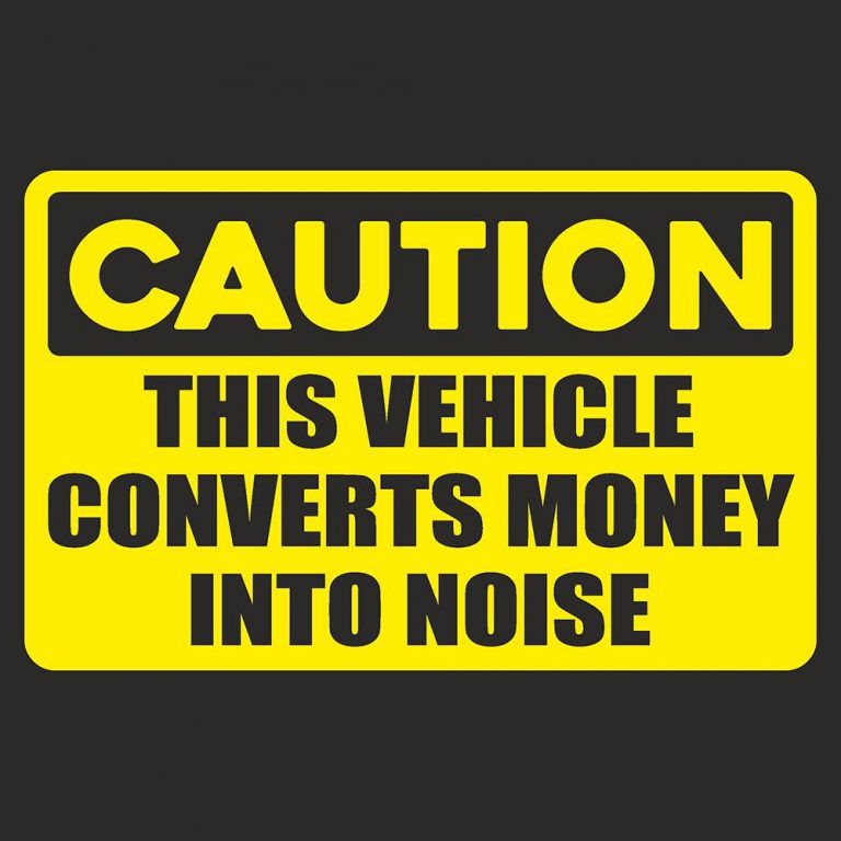 Caution Money Into Noise Sticker Dubberware Stickers T-shirts Club Branding